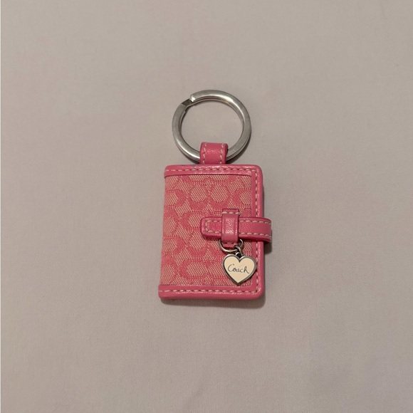 Coach | Accessories | Coach Pink Signature Mini Photo Book Keychain ...
